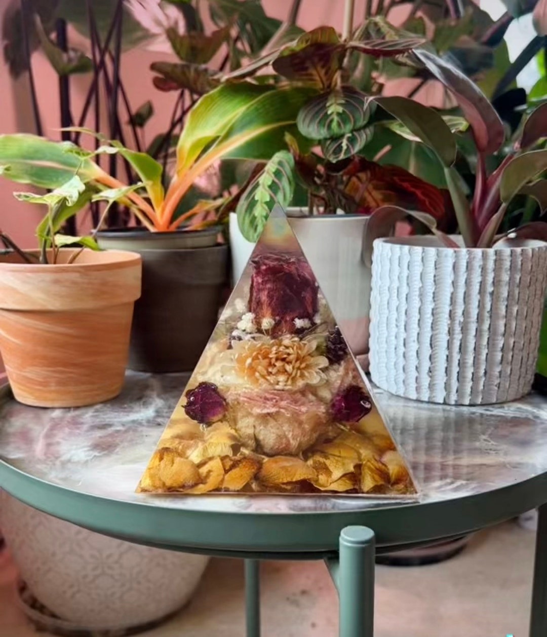 Resin Flower Pyramid - Etsy