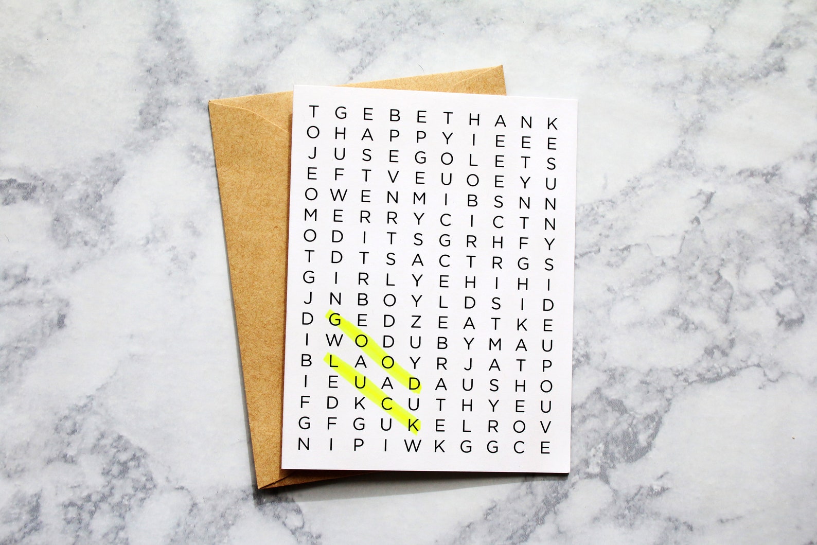 The Card for Everything Word Search Card Holiday Shower - Etsy