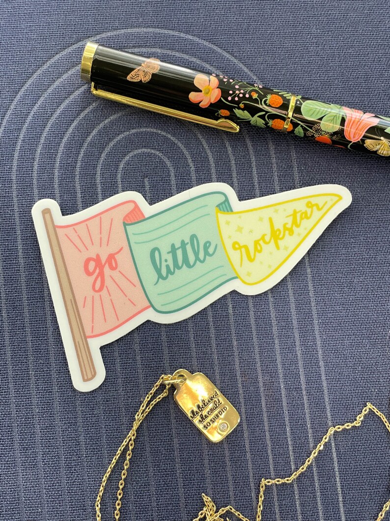 Go Little Rockstar Sticker Weatherproof Vinyl Graduation - Etsy