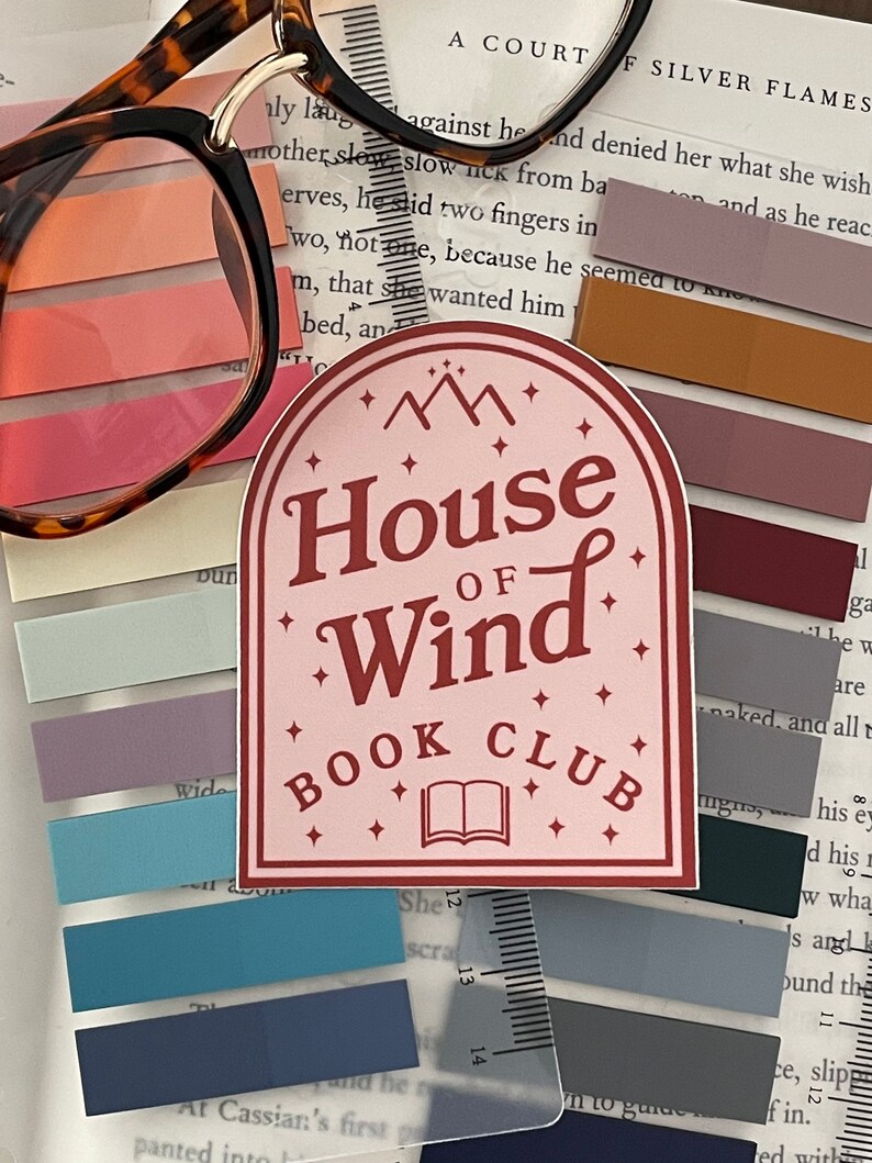 House of Wind Book Club Sticker Weatherproof Vinyl Laptop - Etsy