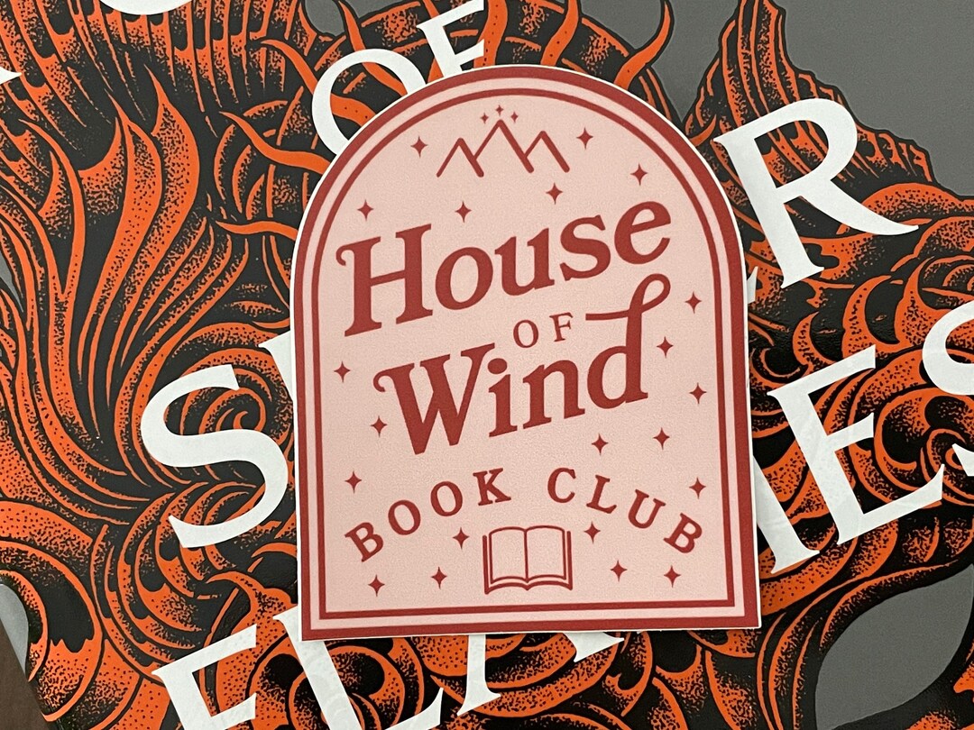 House of Wind Book Club Sticker | Weatherproof Vinyl Laptop Water ...