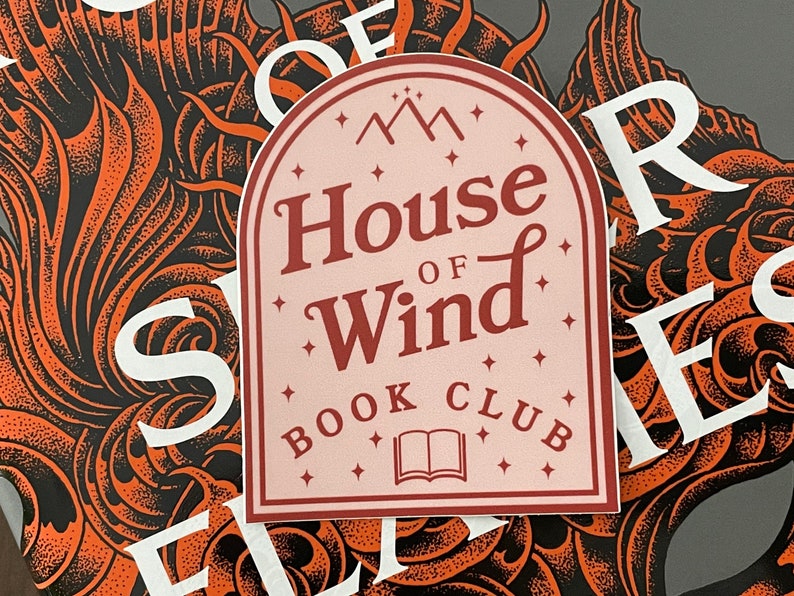 House of Wind Book Club Sticker Weatherproof Vinyl Laptop - Etsy