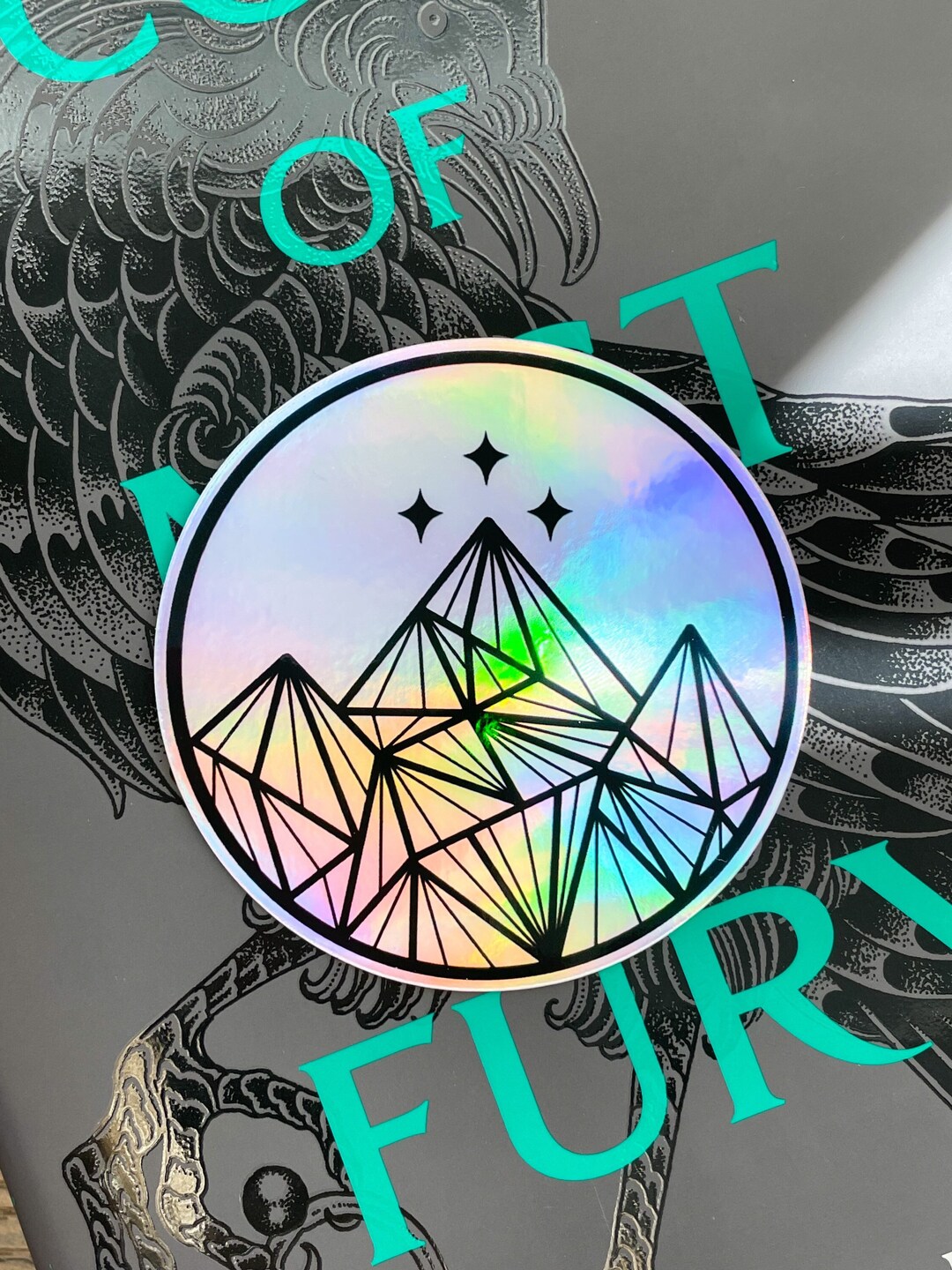 Night Court Symbol Sticker | Holographic Vinyl Velaris Water Bottle ...