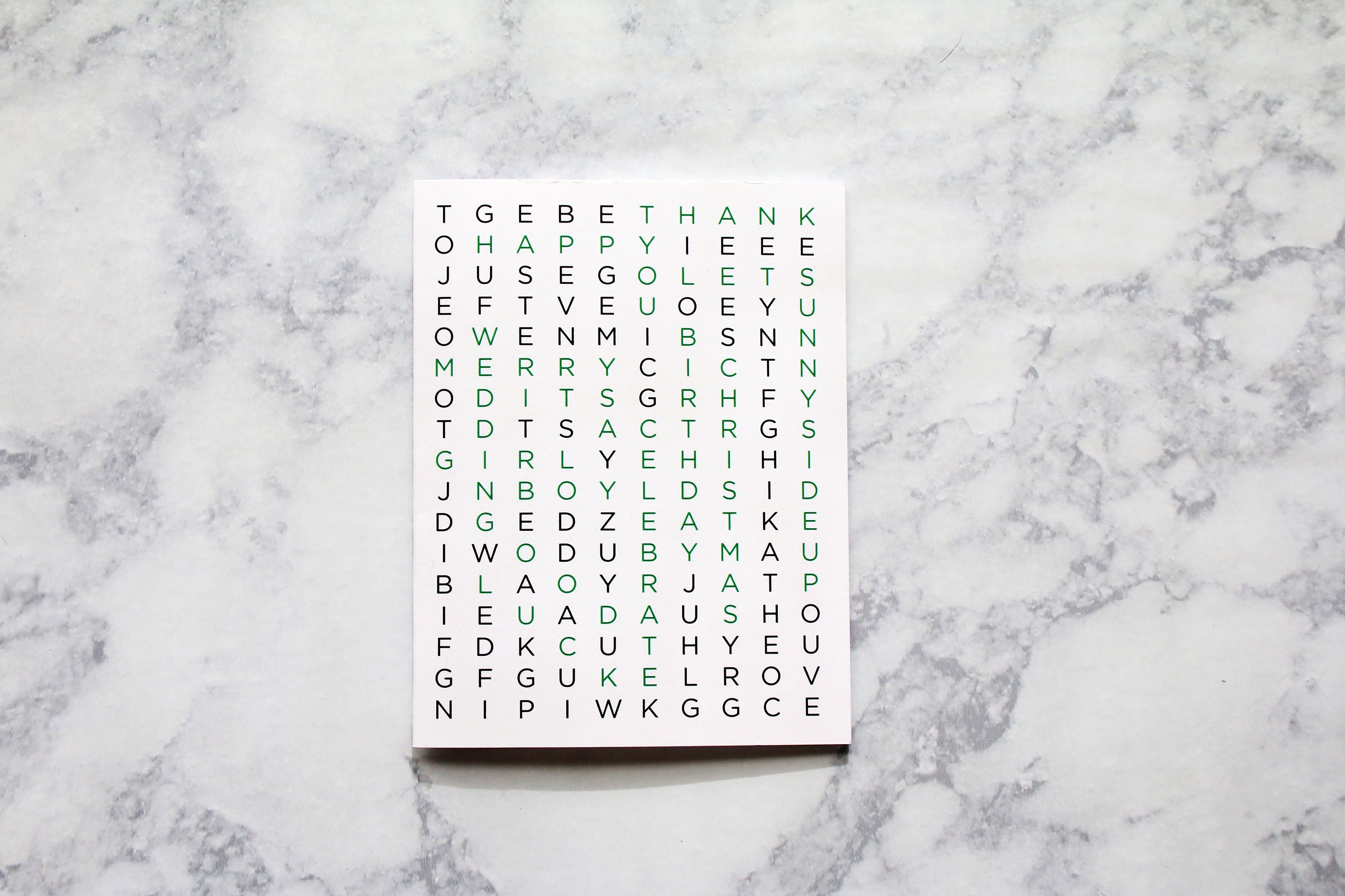 The Card for Everything Word Search Card Holiday Shower - Etsy