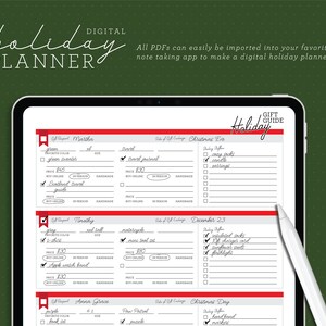 Holiday Planning Printable Bundle | Gift & Meal Planning | Discbound ...