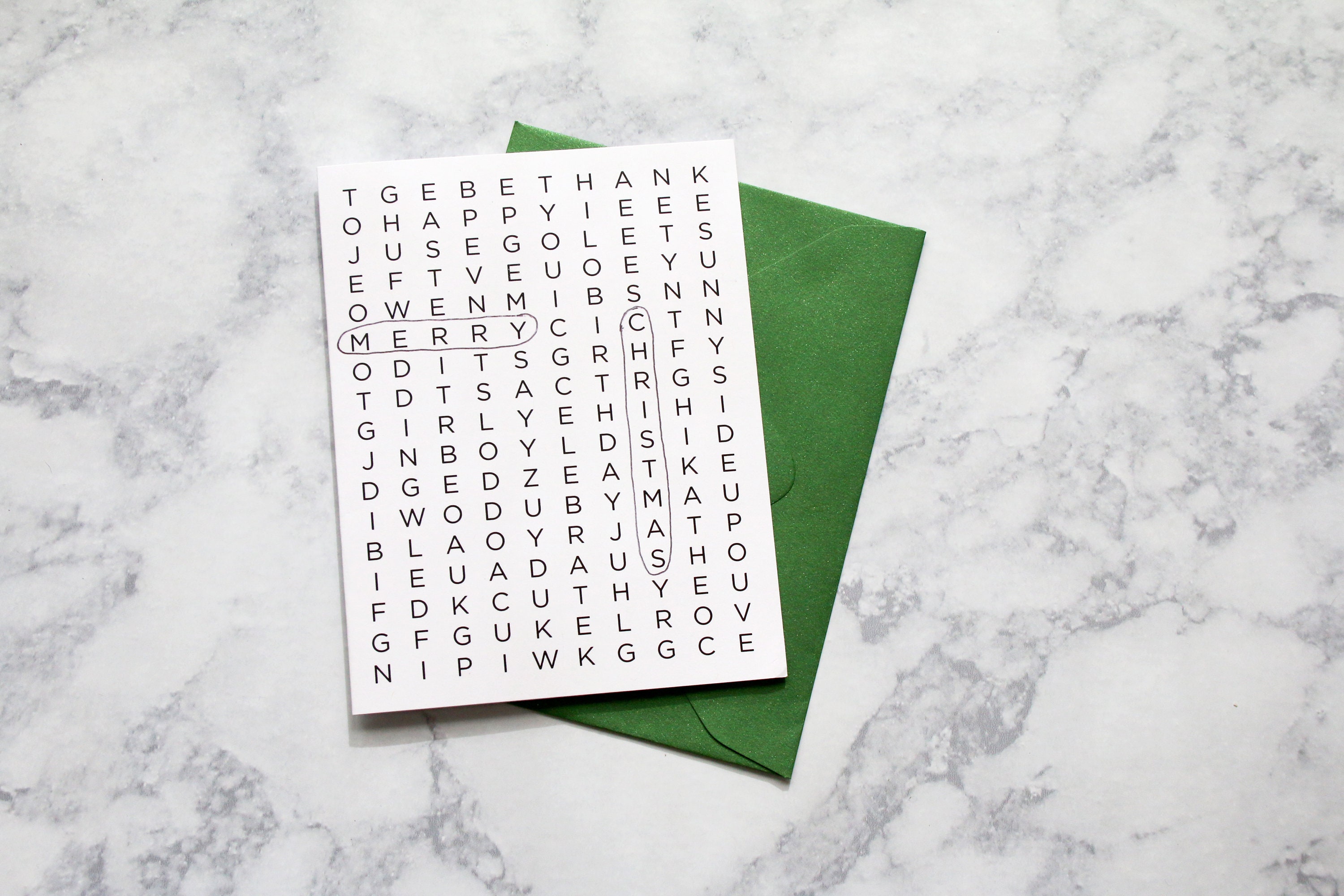 The Card for Everything Word Search Card Holiday Shower - Etsy