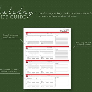 Holiday Planning Printable Bundle | Gift & Meal Planning | Discbound ...