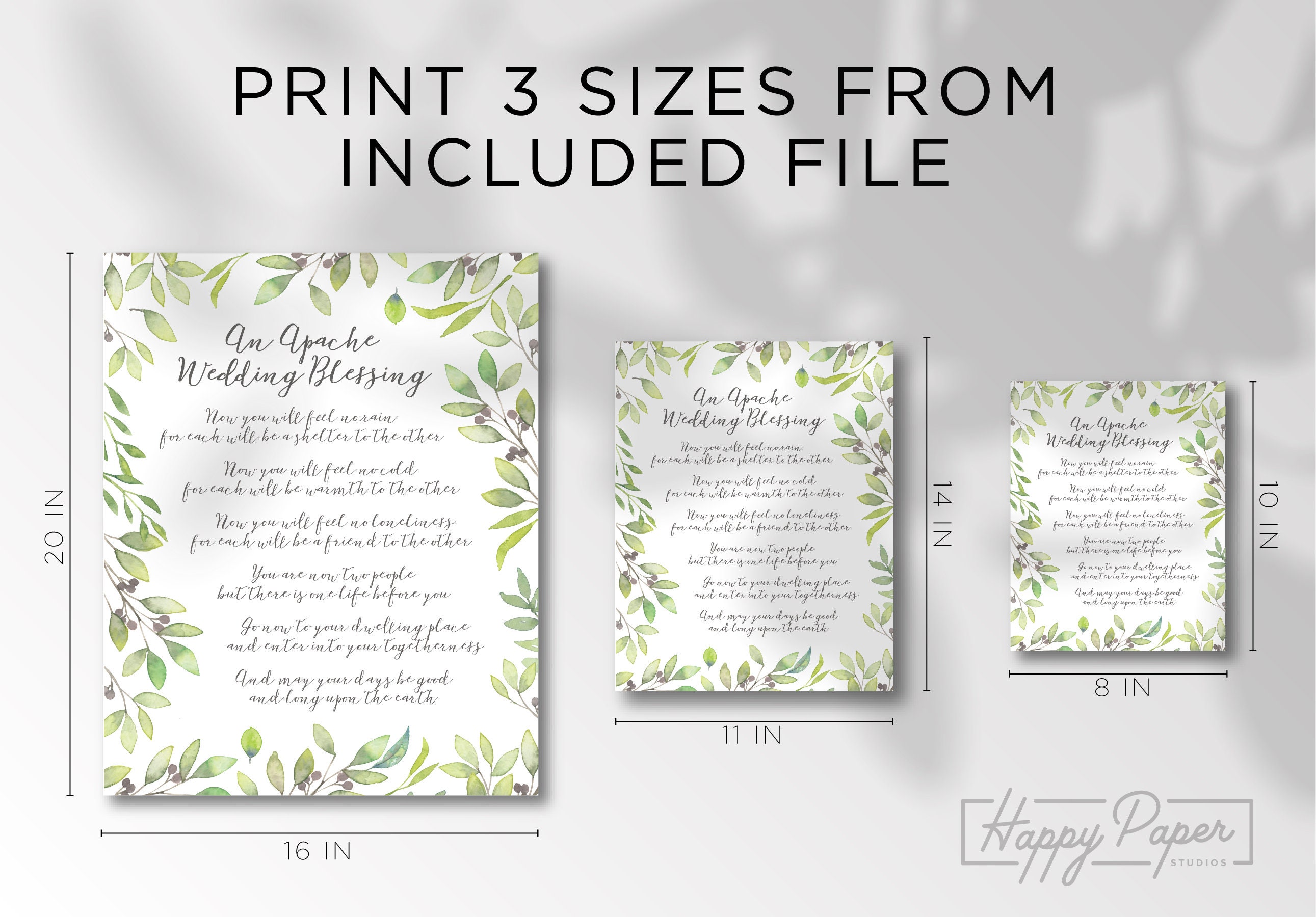 An Apache Blessing Poster Printable | Wedding Print - Etsy