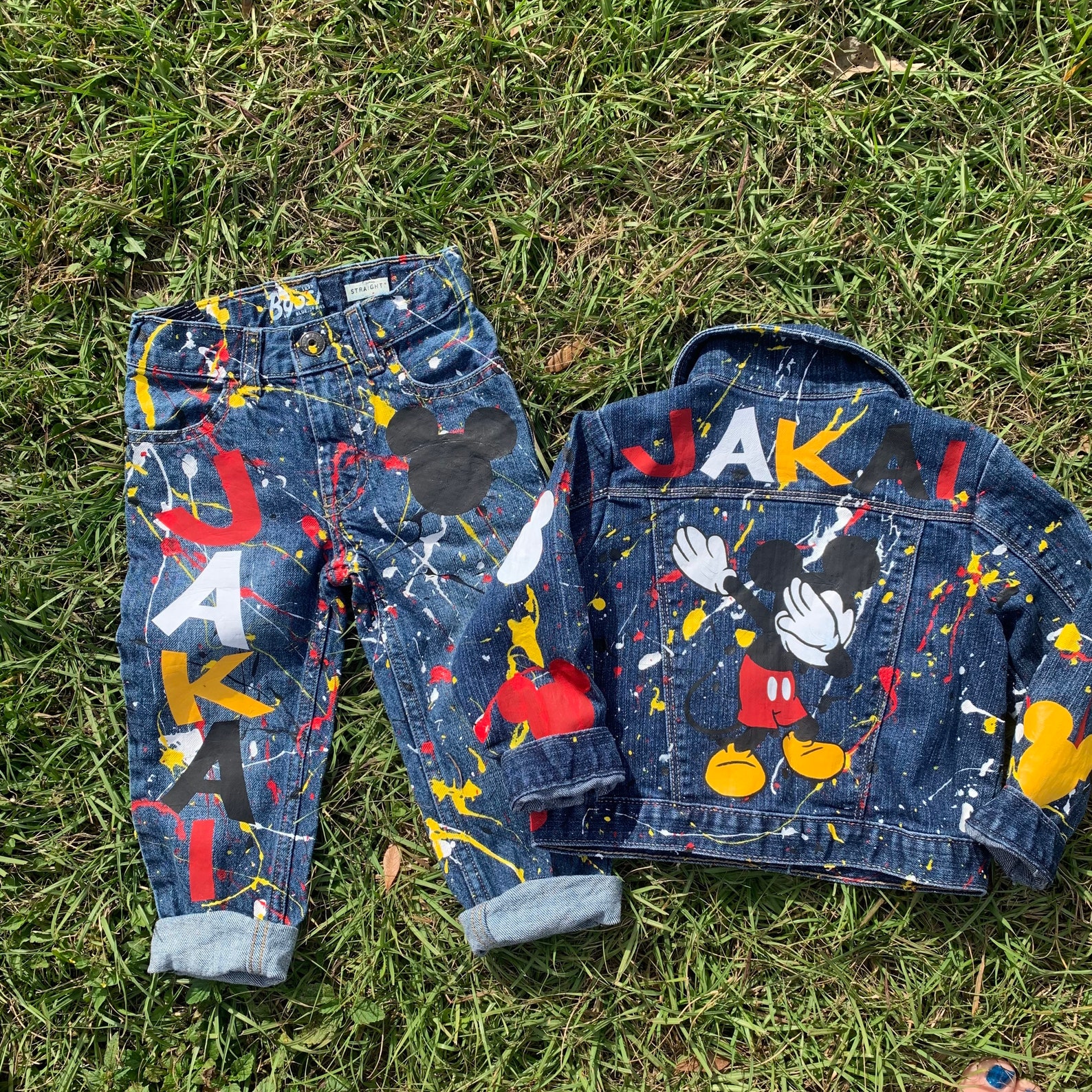 Kids Custom Characters Denim Jean Birthday Outfit - Etsy