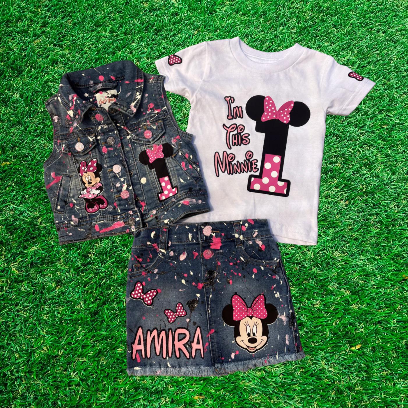 Kids Custom Characters Denim Jean Birthday Outfit - Etsy