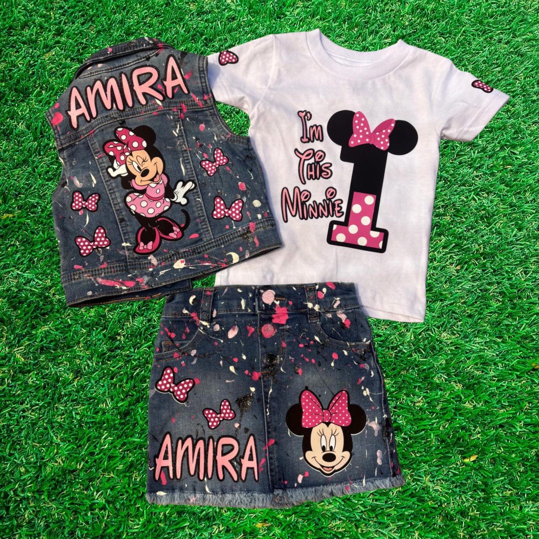 Kids Custom Characters Denim Jean Birthday Outfit - Etsy