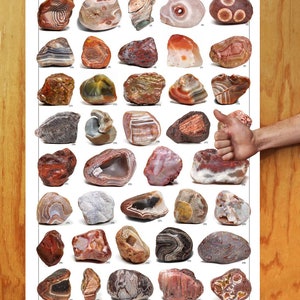 Lake Superior Agates - Educational I.D Poster - Lake Superior Agates of ...