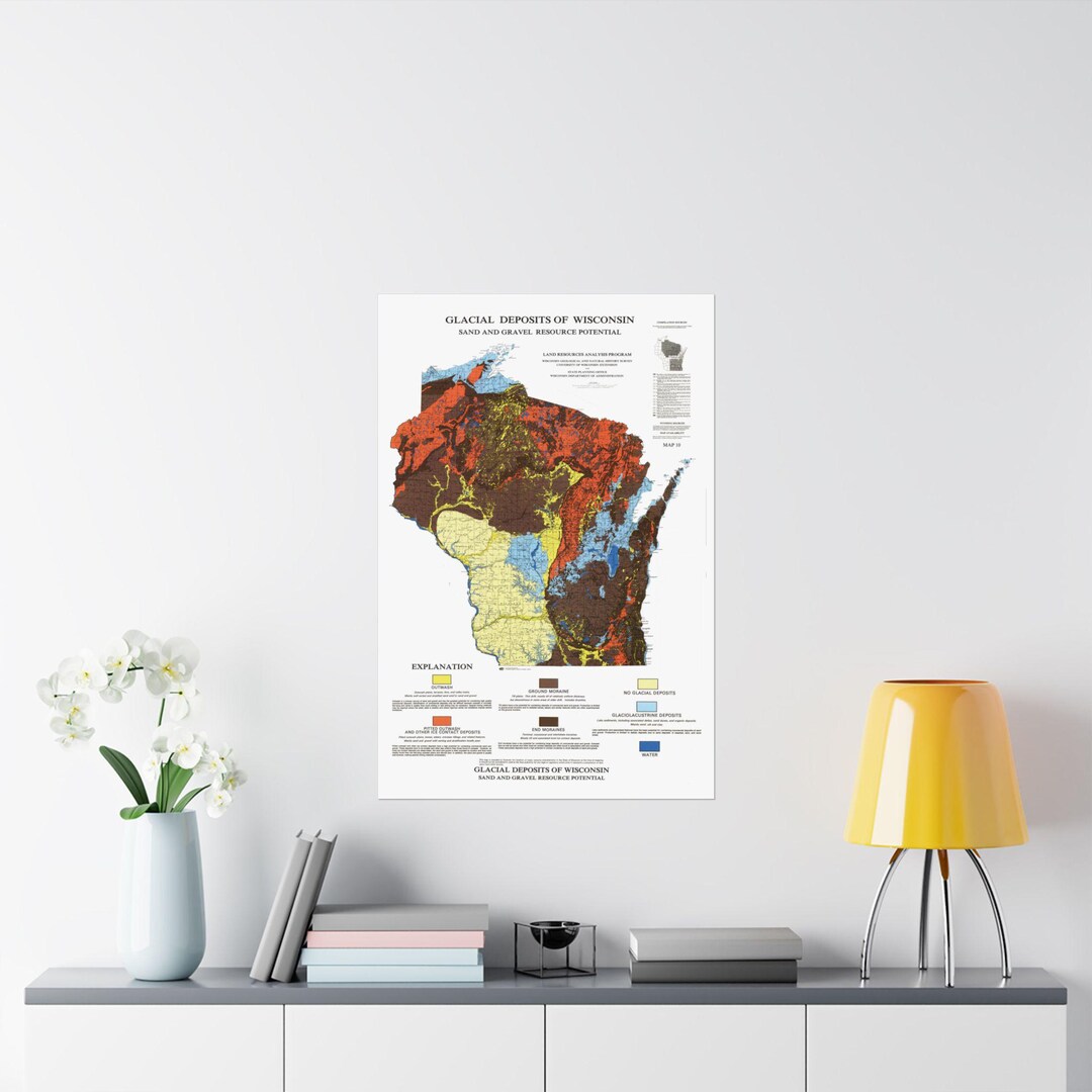Copy of Geologic Map of Minnesota Vertical Poster - Educational Wall ...