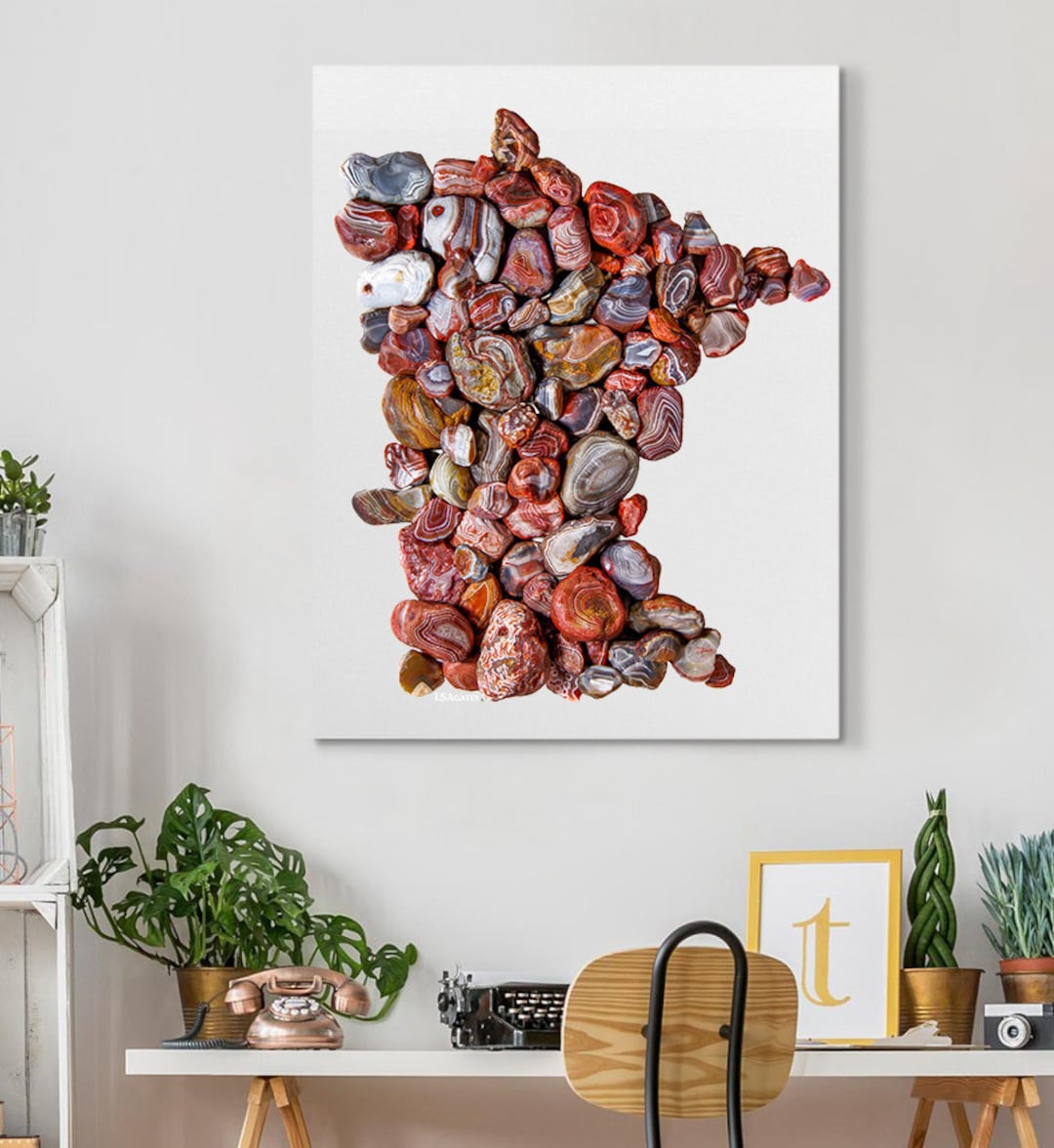 The MN State Gemstone (posters) - Lake Superior Agate Collage Minnesota ...