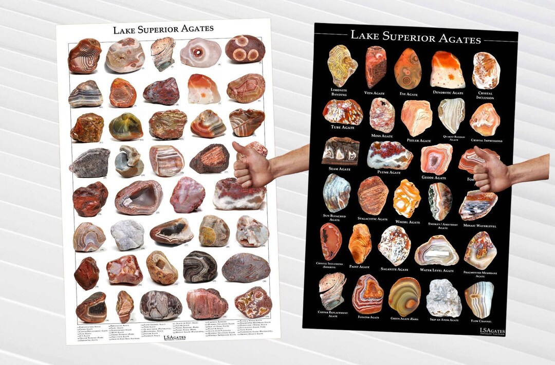 Lake Superior Agates Educational I.D Poster Lake Superior Agates of ...