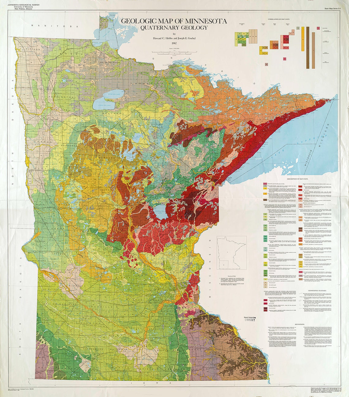 Quaternary Geologic Map of Minnesota Glacial Geology Map of - Etsy Canada
