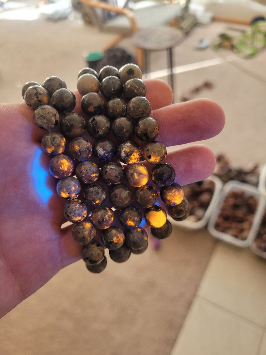 Michigan Yooperlite Bracelet Circular Yooperlite Beads Yooperlite ...