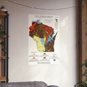 Glacial Geology Map of WI Quaternary Geologic Map of Wisconsin Lake ...