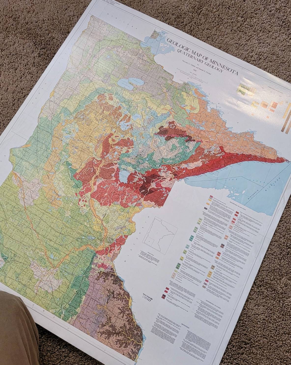 Quaternary Geologic Map of Minnesota Glacial Geology Map of - Etsy ...