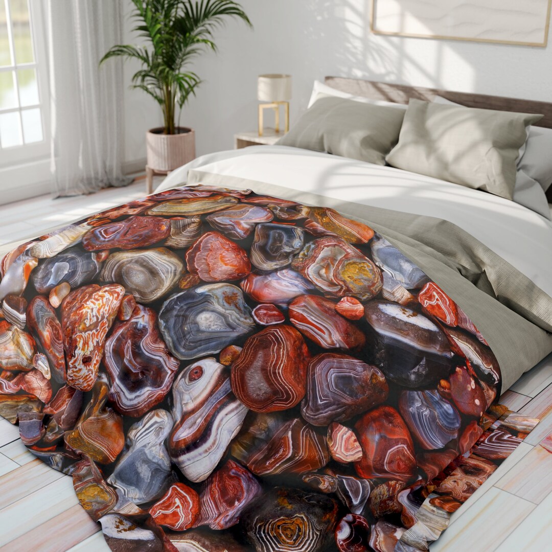 Lsagates Arctic Fleece Blanket - Lake Superior Agate Themed - 3 ...