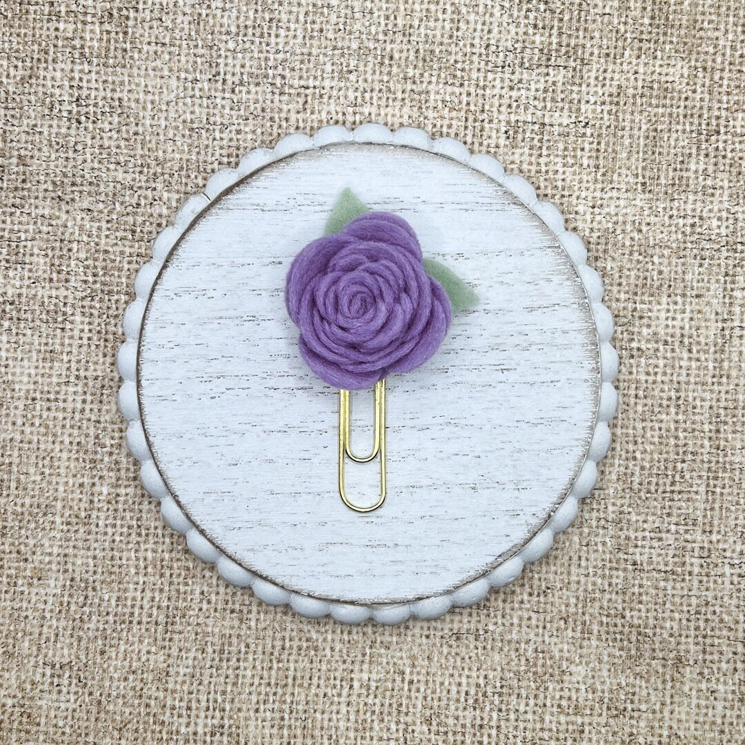 Handmade Felt Flower Planner Clip Paper Clip Planner Accessories Bible ...