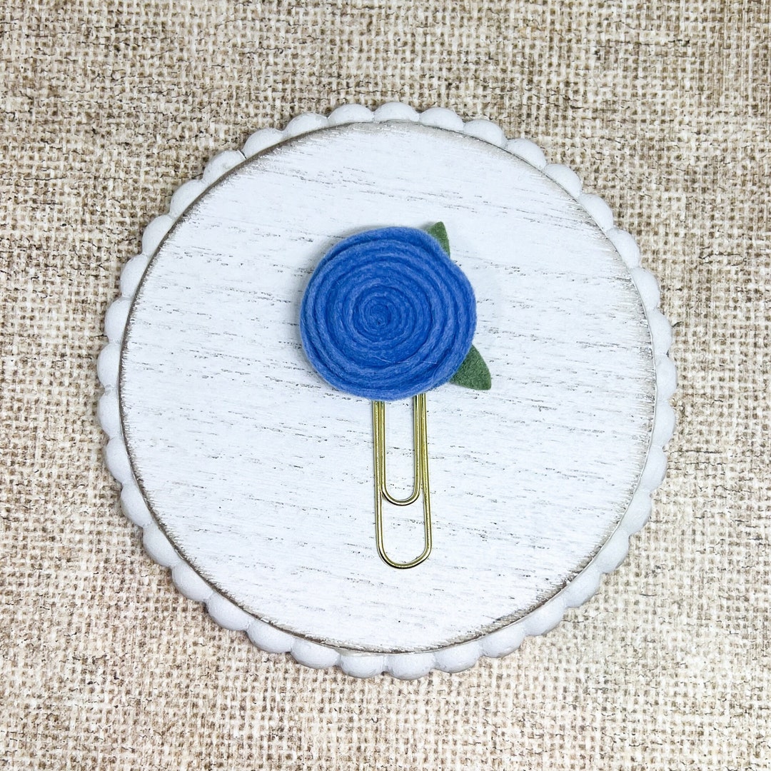 Handmade Felt Flower Paper Clip - Planner Accessory - Etsy