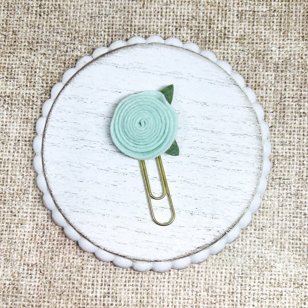 Handmade Felt Flower Paper Clip, Planner Accessory - Etsy