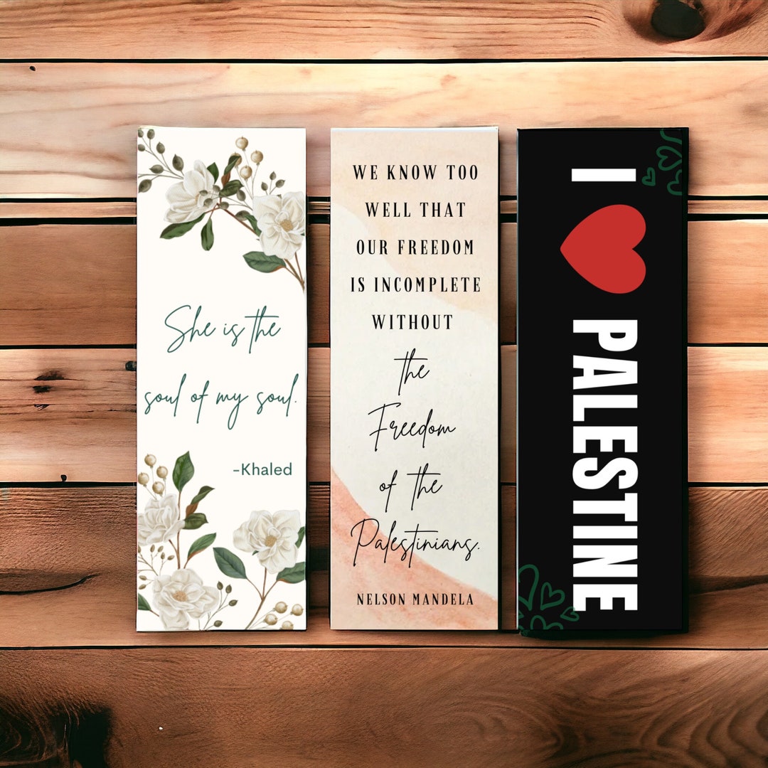 Palestine Bookmarks Featuring the Soul of My Soul, Khaled - Etsy