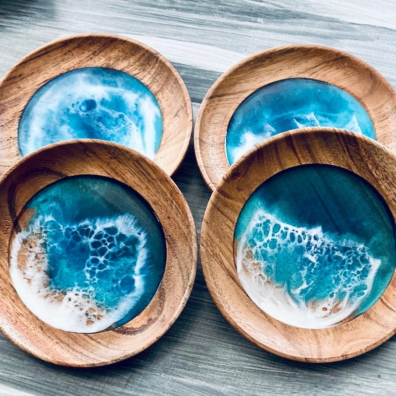 Resin Beach Coasters - Etsy