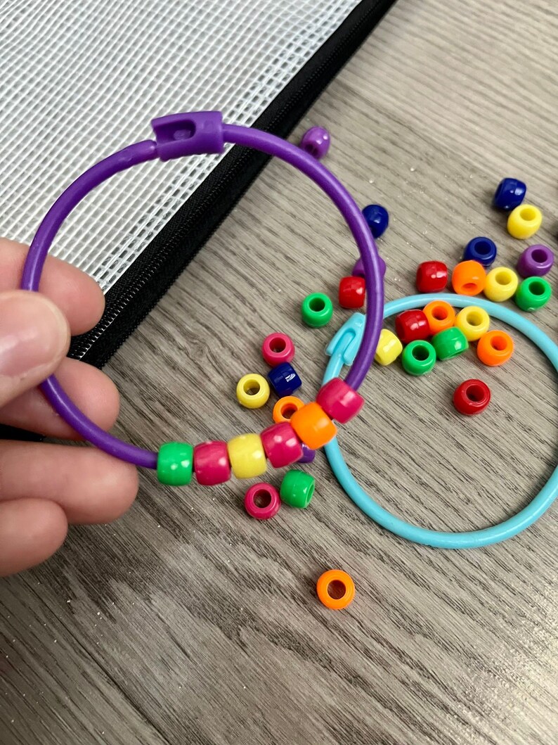 Fine Motor Bead Stringing Bracelet Activity Perfect Home - Etsy