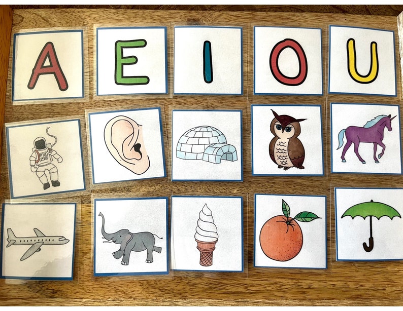 Alphabet A-Z Beginning Letter Sounds Picture Match Cards - Etsy