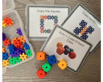 Expanded Hashtag Blocks Activity / Task Cards Set to Include Letters ...