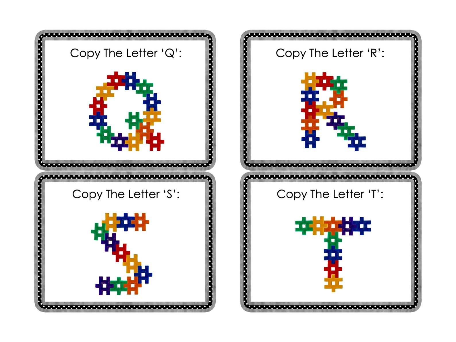 Expanded Hashtag Blocks Activity / Task Cards Set to Include Letters ...