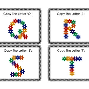 Expanded Hashtag Blocks Activity / Task Cards Set to Include Letters ...