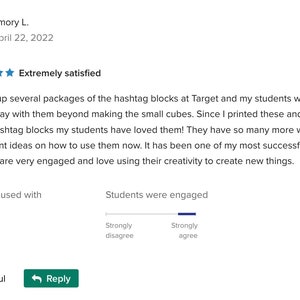 Hashtag Building Blocks Activity / Task Cards - Etsy