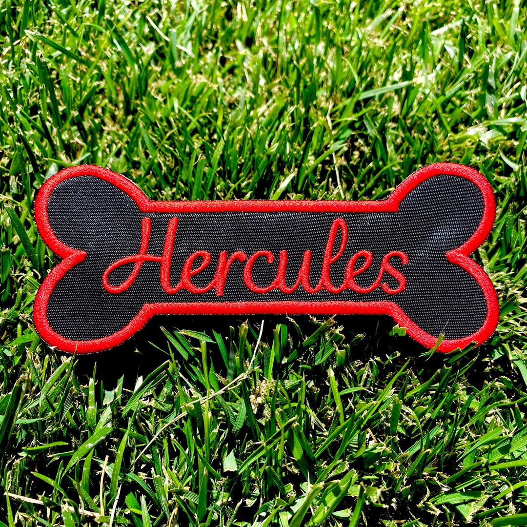 Custom Dog Name Patch - Custom Dog Bone Patch for Dog Vest or ...