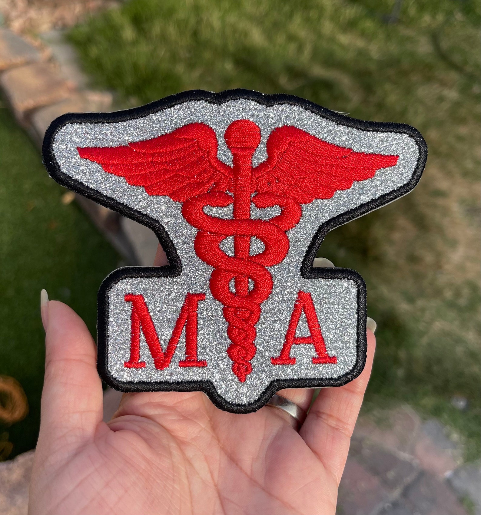 Personalized -custom Sparkly Medical Caduceus, Medicine, Doctor, Nurse ...
