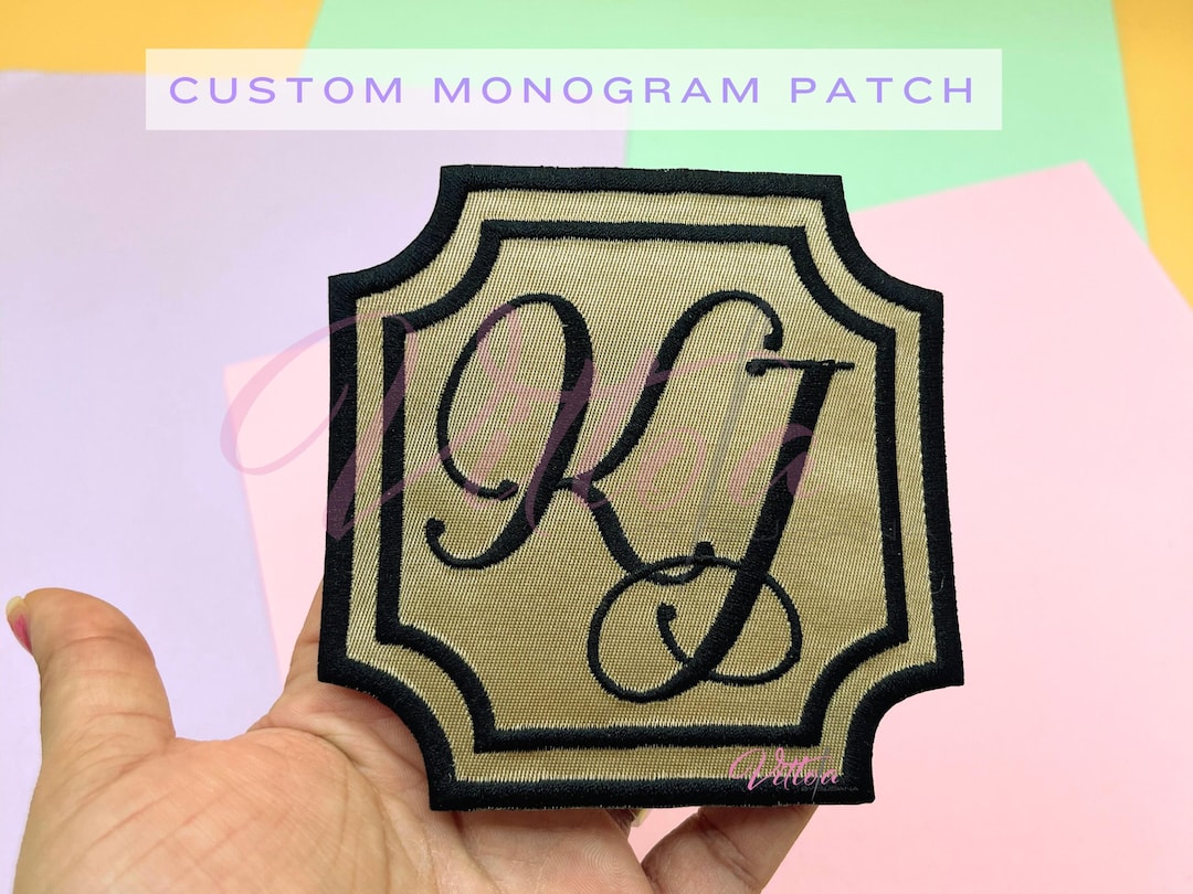 Custom Iron on Monogram Patch - Personalized Letter - Kids - Bride ...