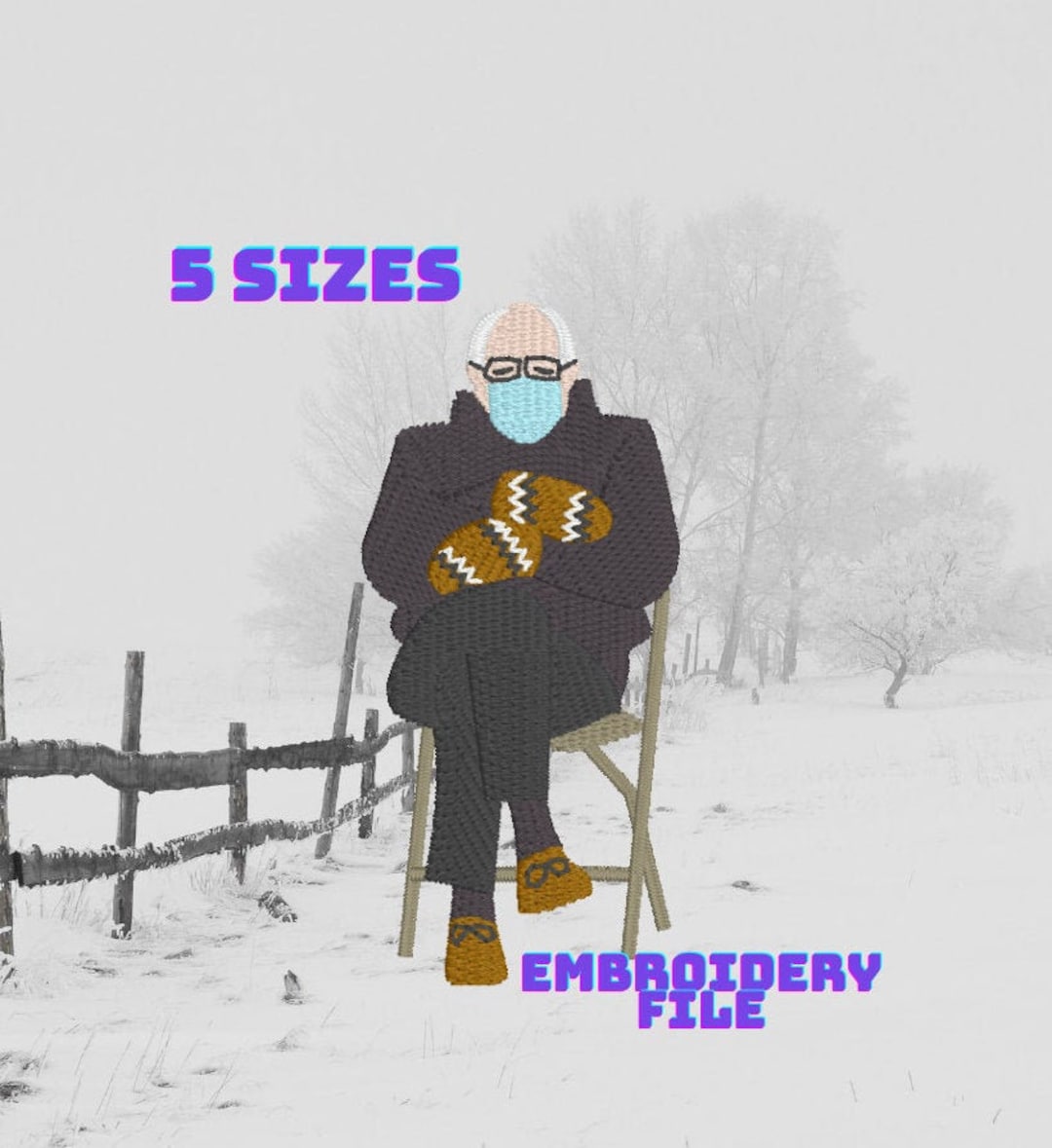 Bernie Sanders Embroidery Digital Design - 5 Sizes Available! - 2021 ...