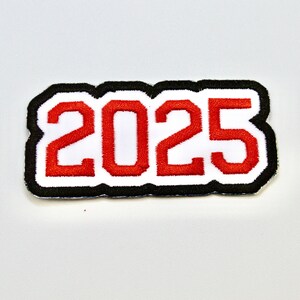 Custom Number Year Patch - Graduation - Iron on Patch - Kids - Sparkly ...