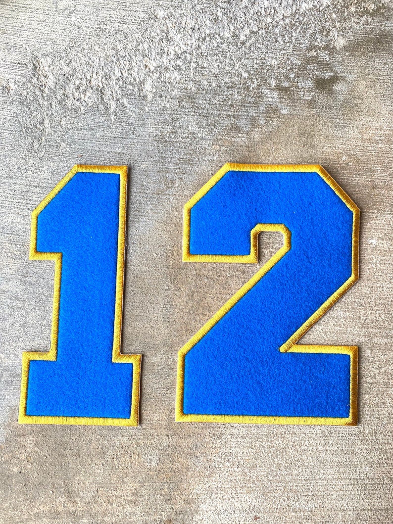 Custom Sparkly and Non Sparkly Numbers Varsity Collage - Etsy