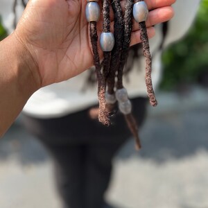 Gray Onyx Loc Bead, Gemstone Loc Jewelry - Etsy