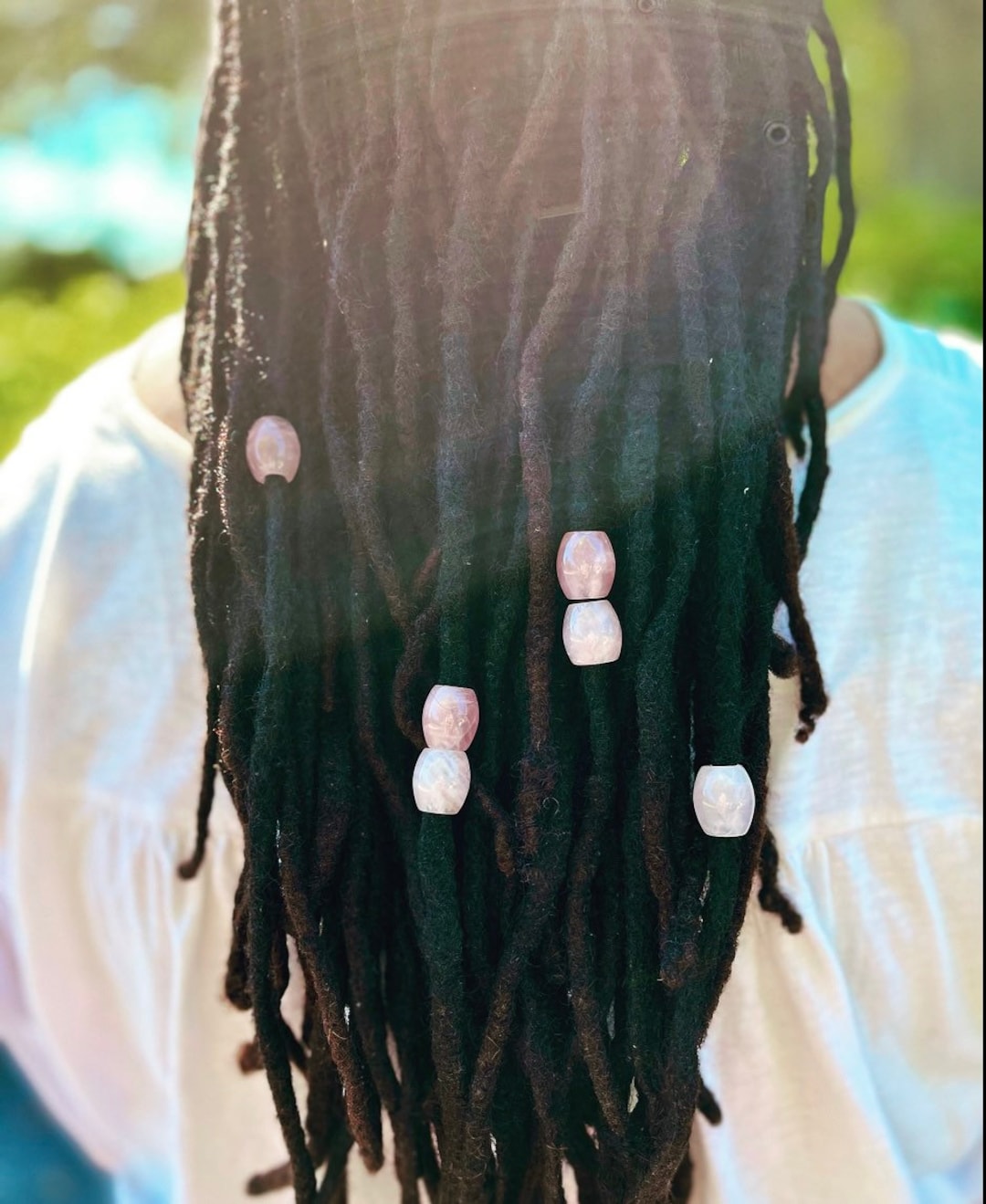 Rose Quartz Loc Bead, Crystal Loc Bead - Etsy