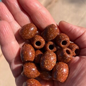 Sparkling Sandstone Loc Bead, Gemstone Loc Jewelry - Etsy