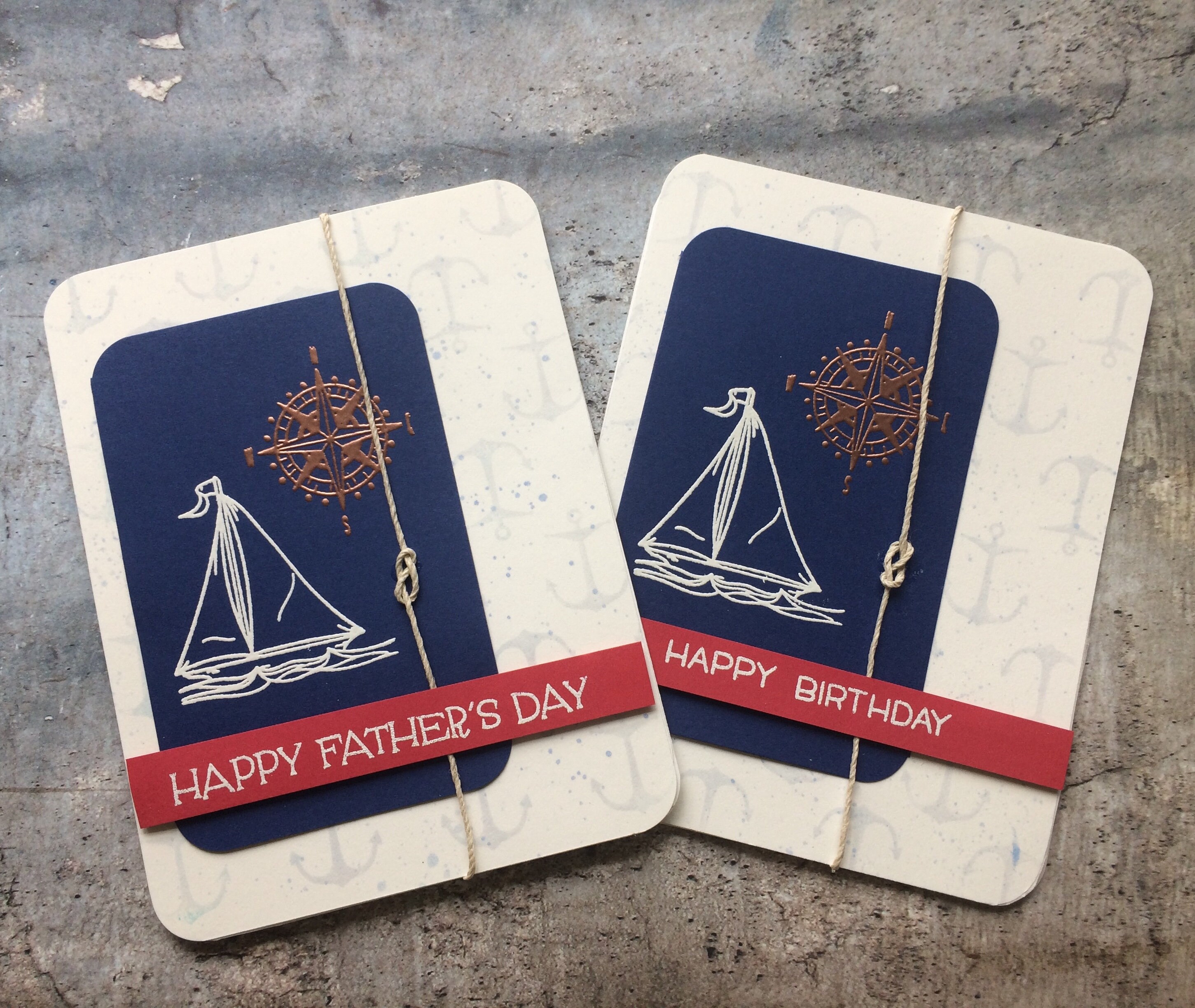Nautical Theme Card for Him Sailboat and Compass Card Happy - Etsy