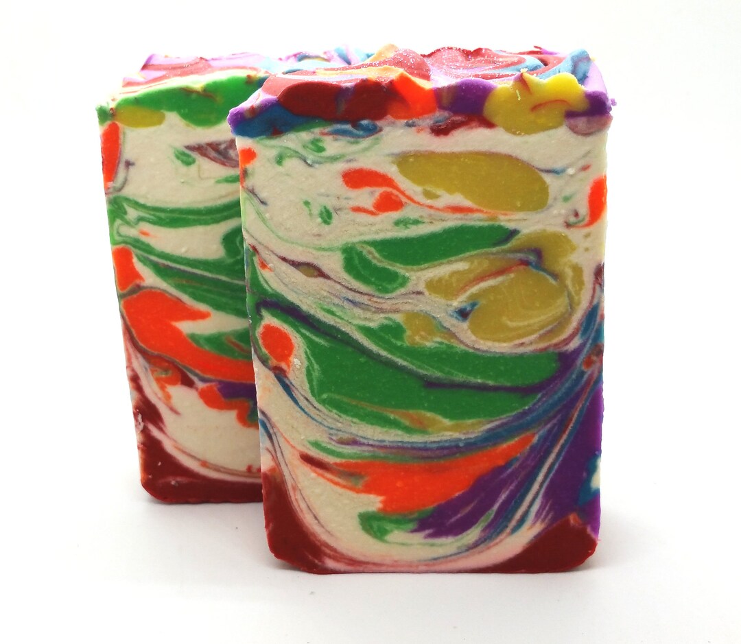Apple Mango Tango Artisan Soap, Cold Process Soap, Rainbow Soap, Luxury ...