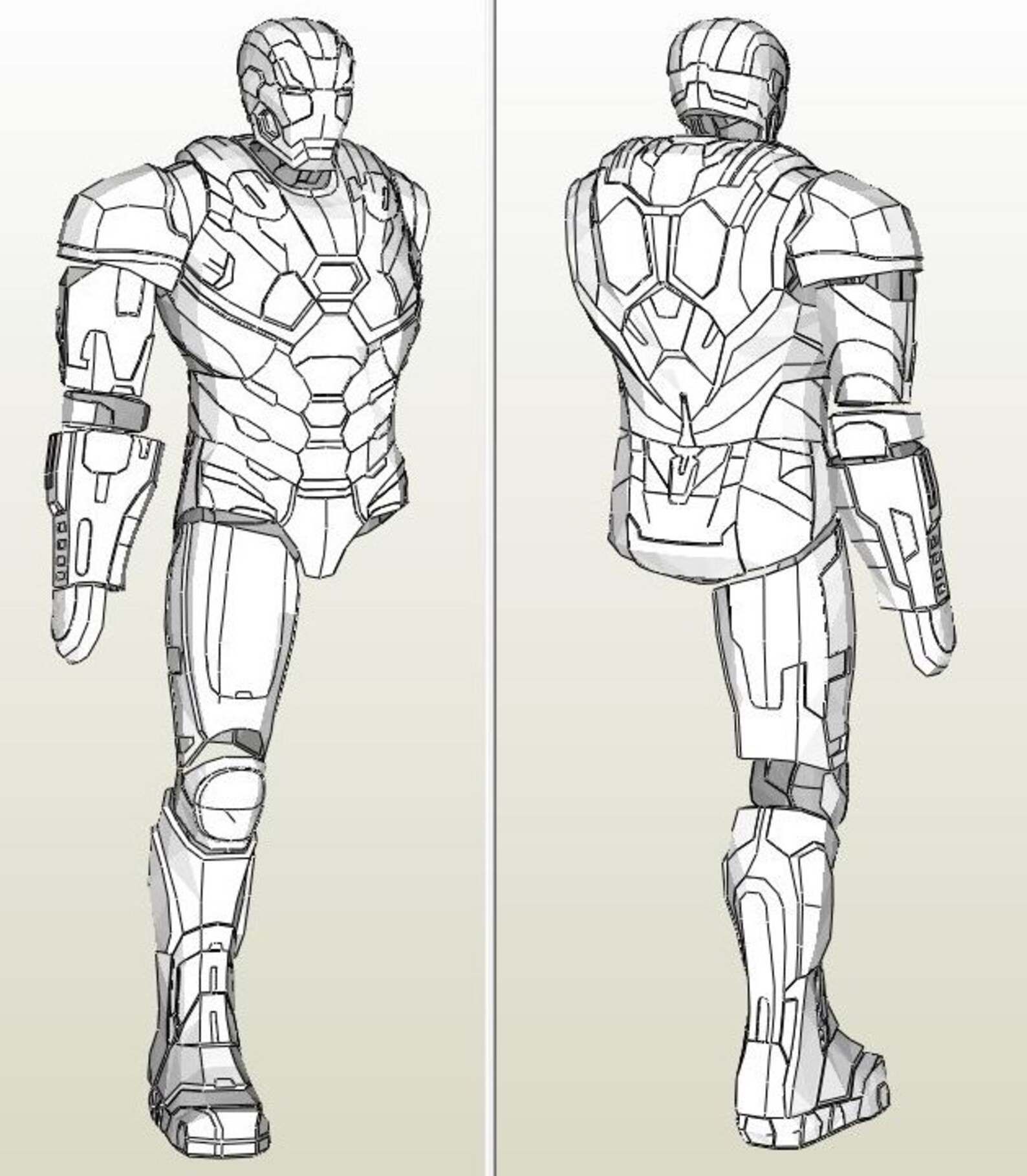 War Machine Mark 6 Full Armor Avengers Endgame Pepakura | Etsy