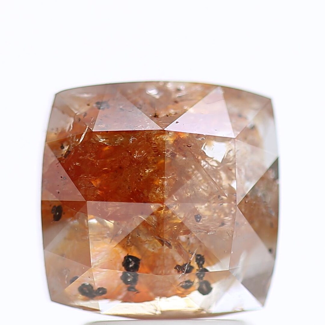 2.05 Ct Fancy Red Orange Color Cushion Rose Cut Natural Loose Diamond 7 ...