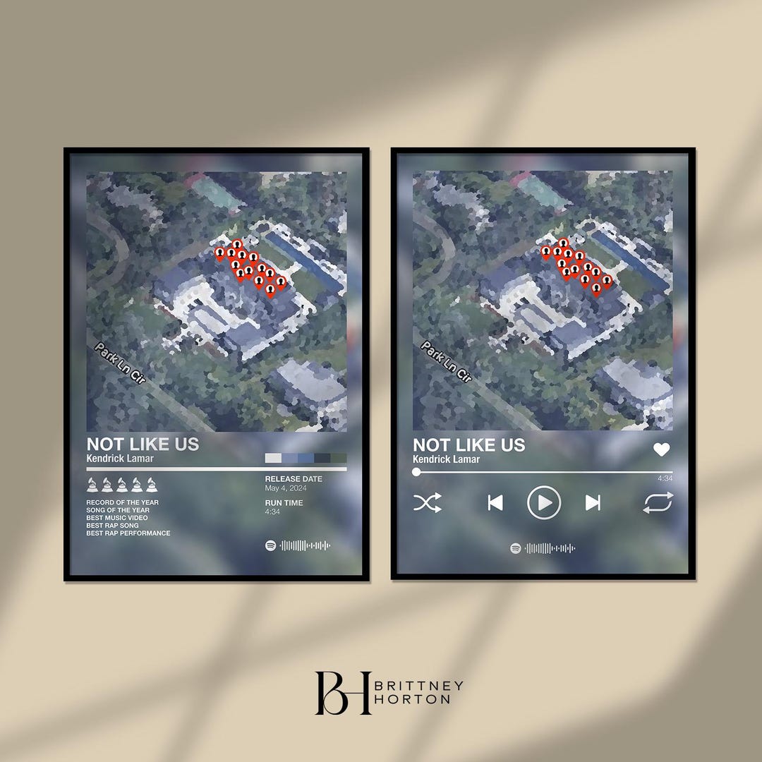 Kendrick Lamar - Not Like Us - Music Poster | Printable Poster ...