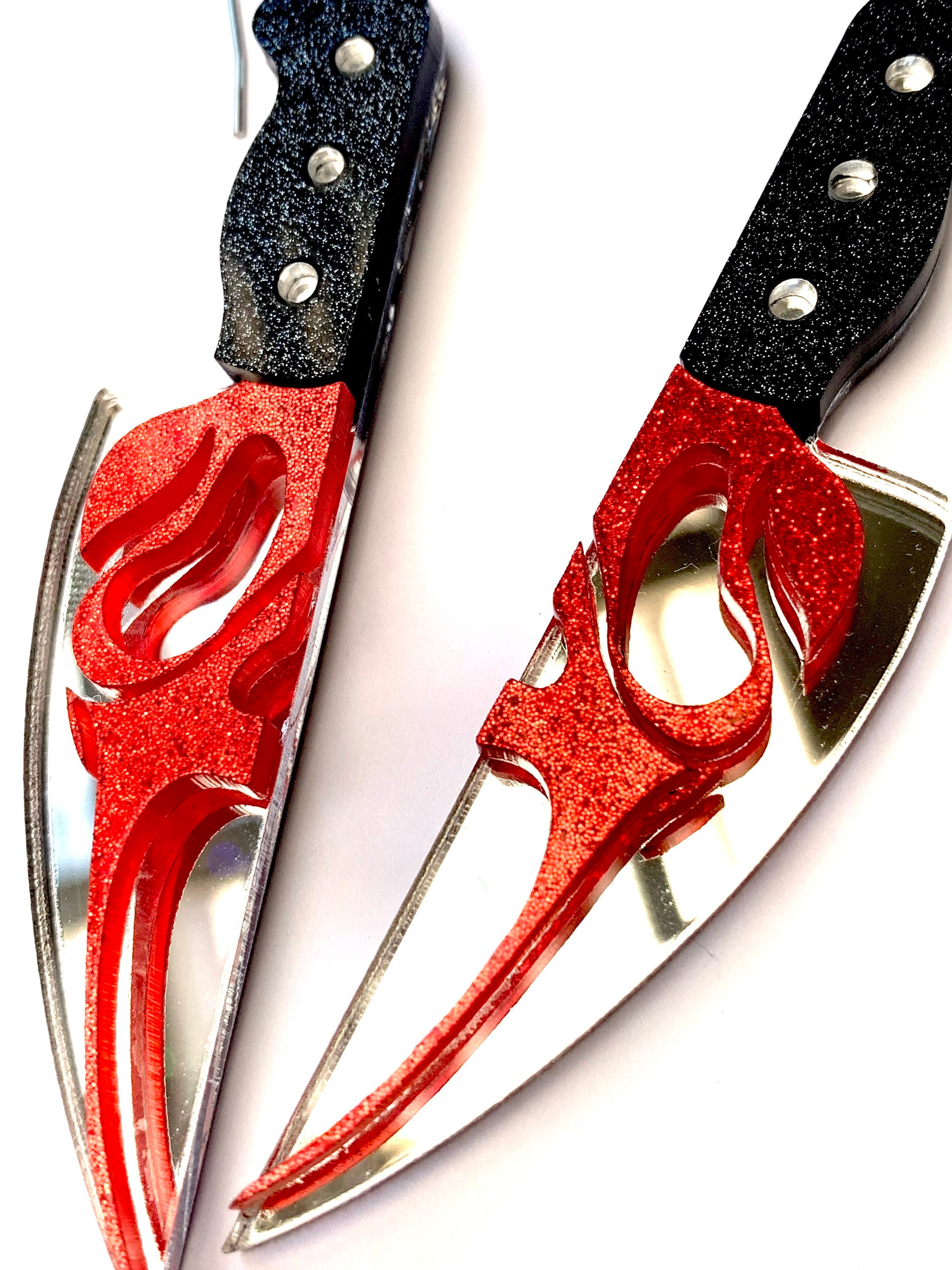 Horror Punk Ghost Face Knife Dagger Statement Hook Acrylic - Etsy